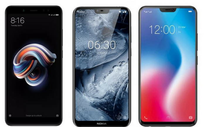 Nokia X6 vs Redmi Note 5 Pro vs Vivo V9 Youth: Price in India ...