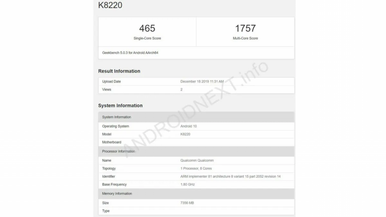 Upcoming Sony Xperia K8220 Spotted on Geekbench with Snapdragon 765G ...